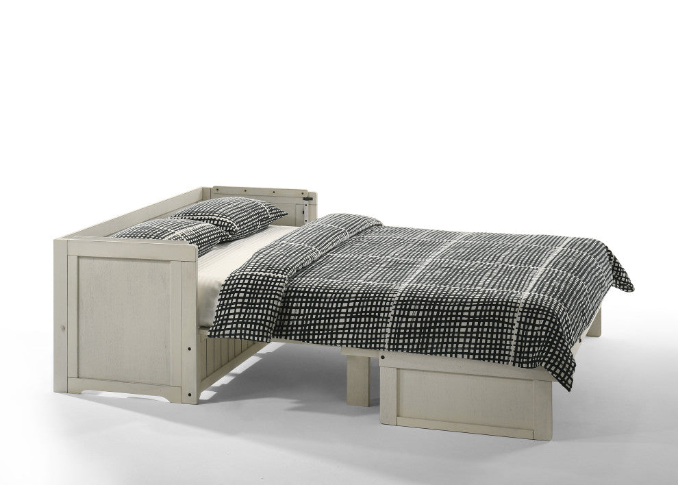 Murphy Cube Cabinet Bed With Mattress, Vintage White, Queen, Pre-Assem
