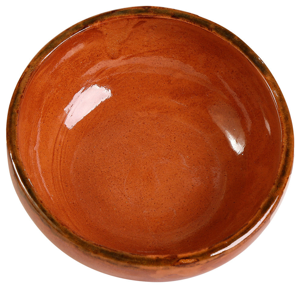 Ancient Cookware, Mexican Clay Soup Bowl, Plain, 20 Ounces