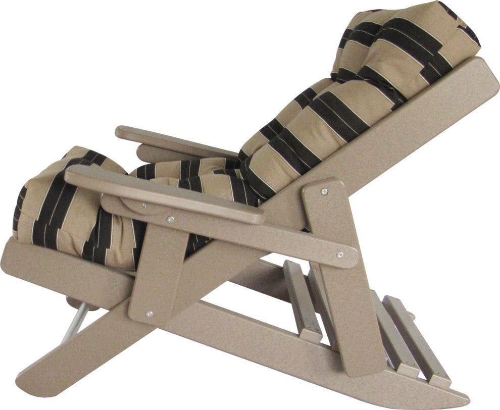 Folding and Reclining Siesta Chair- Recycled Plastic/ Poly Lumber, Wea