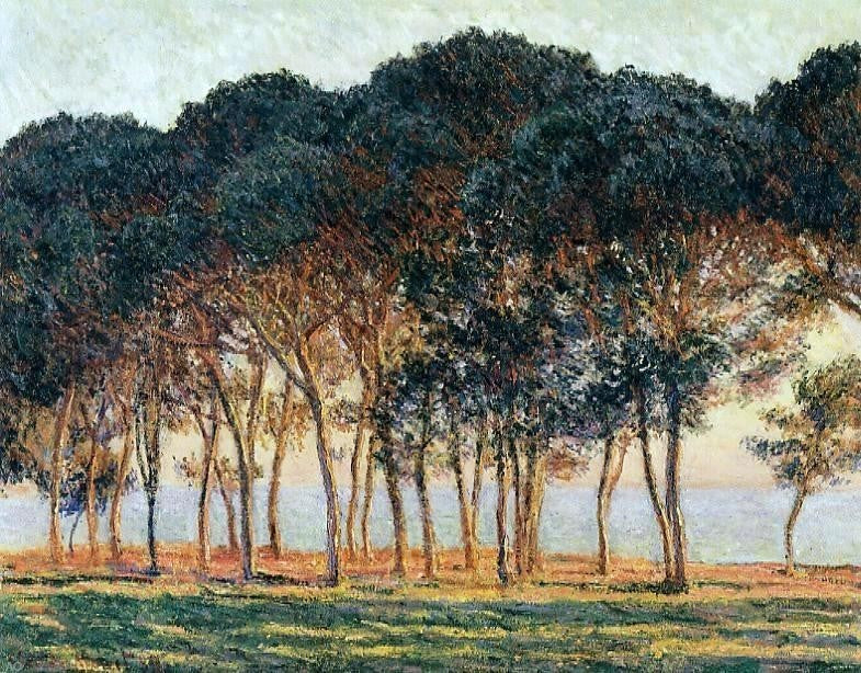 Claude Oscar Monet Under The Pine Trees At The End Of The Day Wall Dec