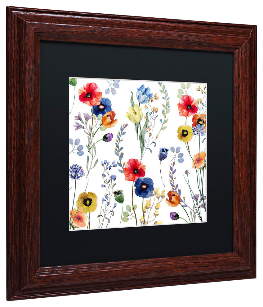 Color Bakery 'Summer Linen' Art, Wood Frame, Black Mat, 11"x11"