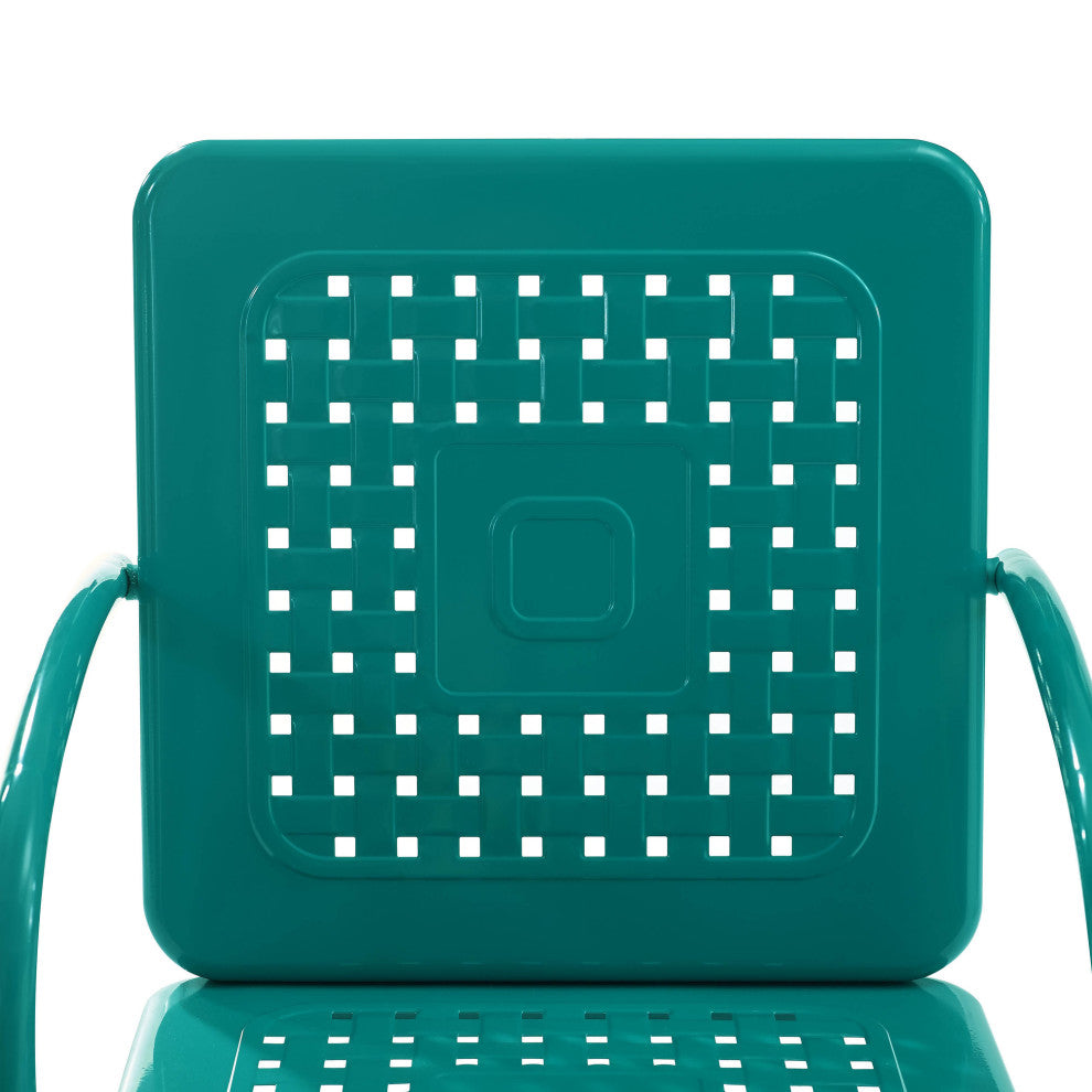 Bates 5-Piece Outdoor Dining Set, Turquoise Gloss