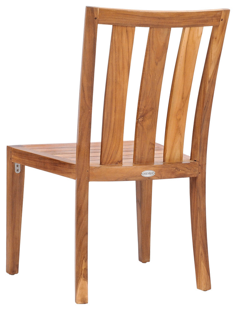 Teak Wood Boston Outdoor Patio Dining Side Chair, made from A-Grade Te
