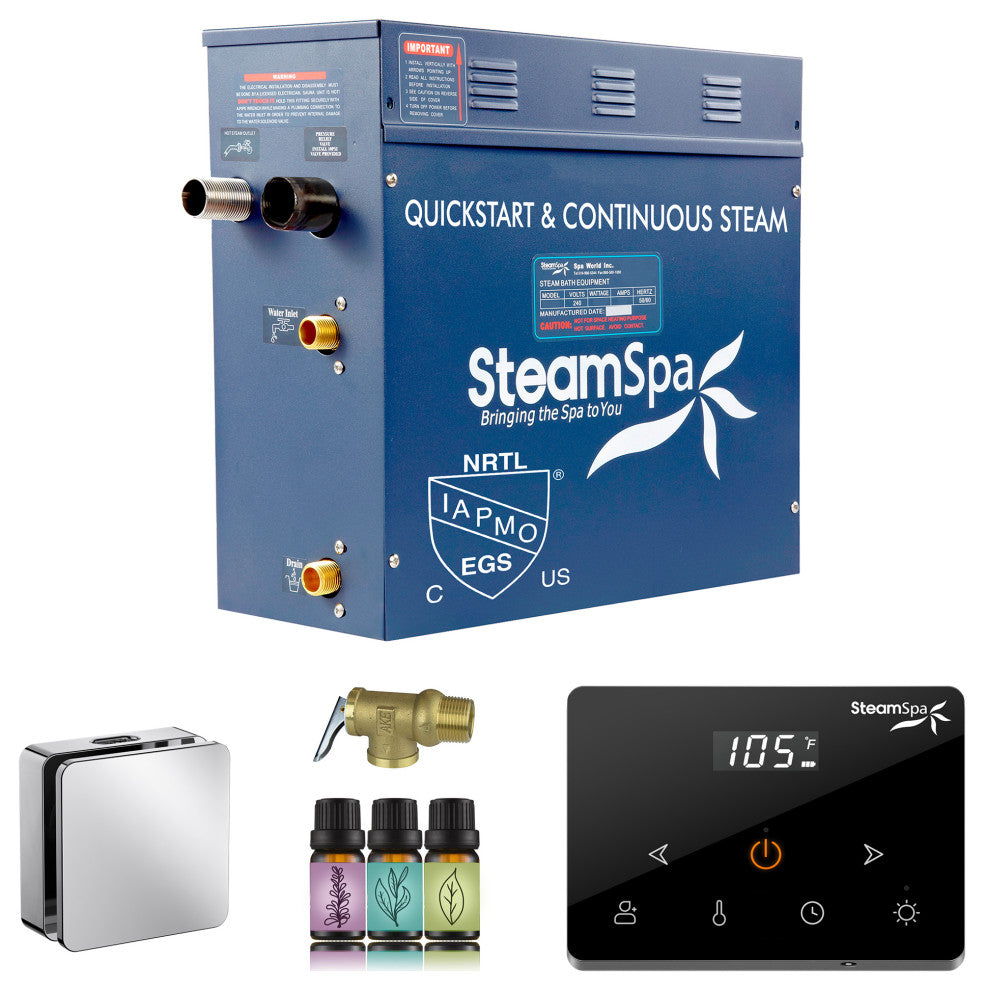 Oasis Series 4.5KW Steam Generator w/ Cont. Steam, Handheld Control in