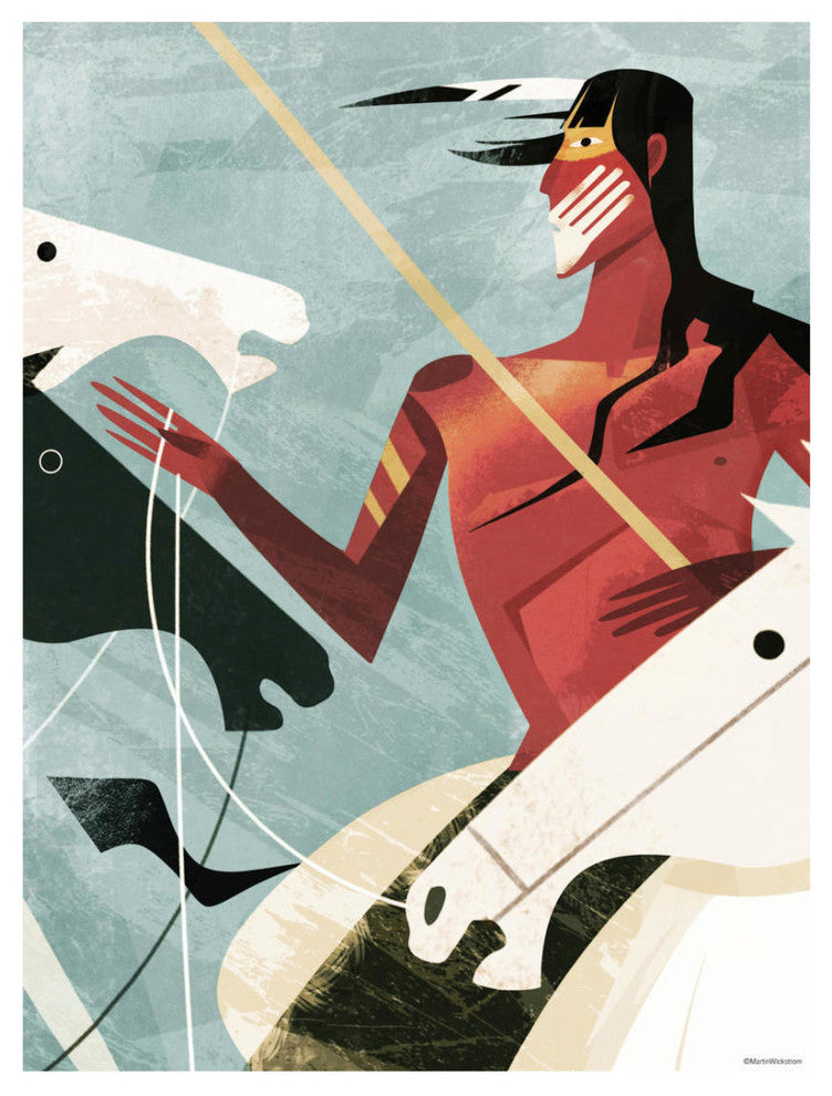 "lakota" Digital Paper Print By Martin Wickstrom 20"x26"