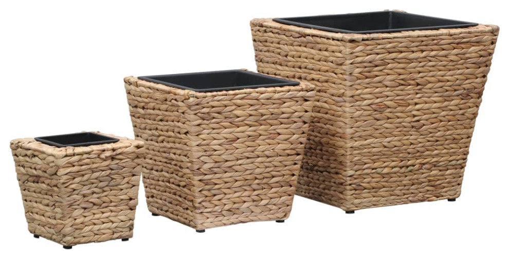 vidaXL Raised Beds 3 Pcs Planter Flower Box Pot Plant Stand Water Hyac