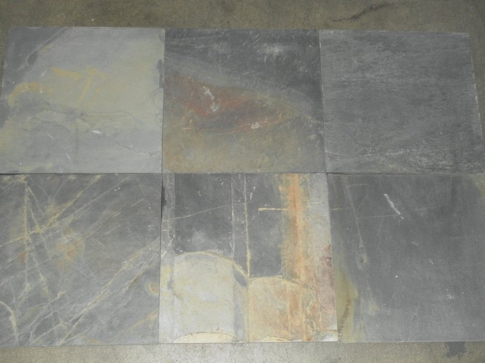 Jak Slate Slate, Natural Cleft Face, Gauged Back Finish, 24"x24", Set