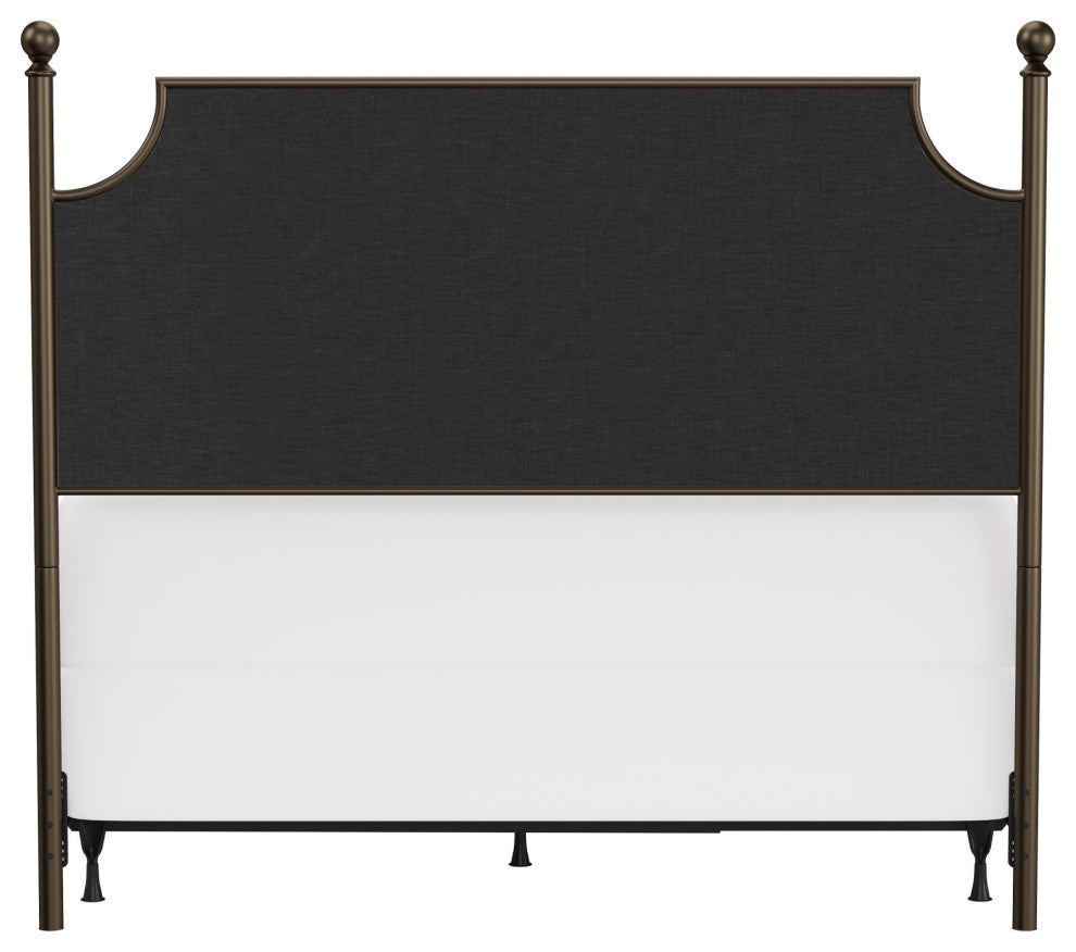 McArthur Metal and Upholstered Bed, Bronze, Queen