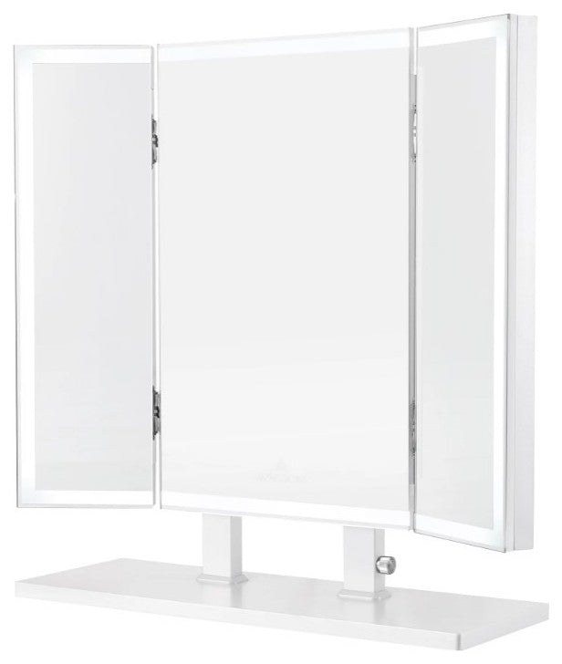 Trifecta Plus Vanity Mirror, White, Led Strip Light