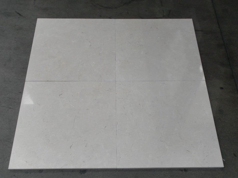 Vanilla Crema Marble Tiles Polished Finish 24"x24" Set Of 80