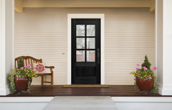 6 Lite Tdl Wood Door Charcoal Left Hand In-swing