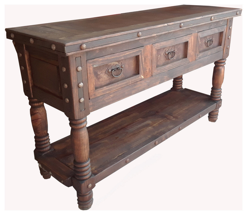 Sycamore Reclaimed Wood Rustic Bathroom Vanity, Natural Stain, 55 X 22