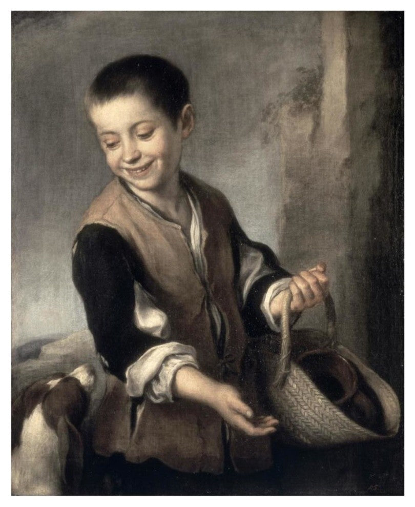 "boy With A Dog" Digital Paper Print By Bartolome Esteban Murillo 31"