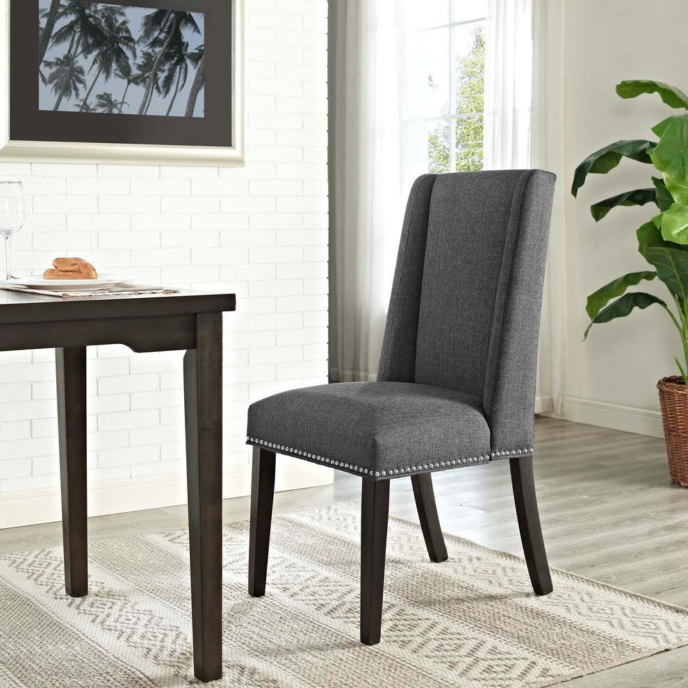 Modern Gray Baron Fabric Dining Chair
