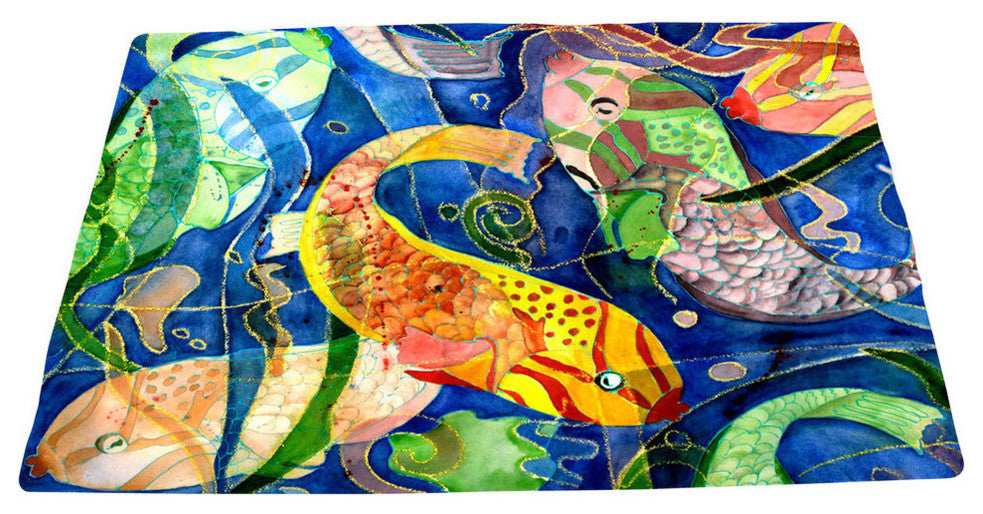 Sea Life Area Rugs From My Art, Tropical Fish, 48"x30", Tropical Fish