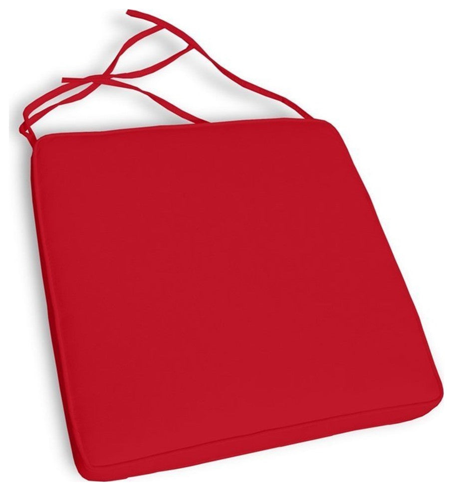 Pemberly Row Modern Dining Armchair Cushion in Logo Red (Set of 4)