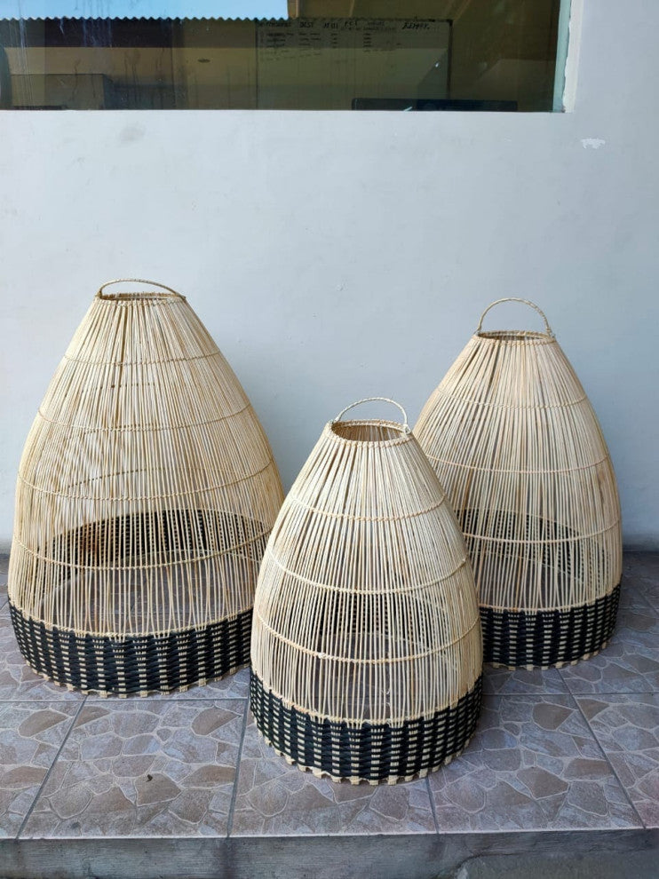 Wicker Tux Weave Lantern Large