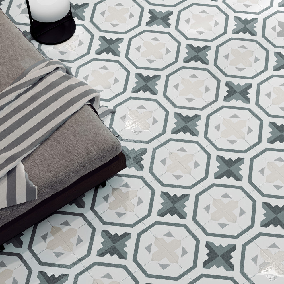 Prisma Anthracite Porcelain Floor and Wall Tile Sample