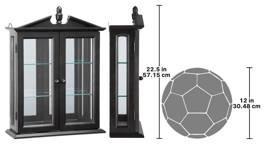 Design Toscano Black Amesbury Manor Curio Cabinet