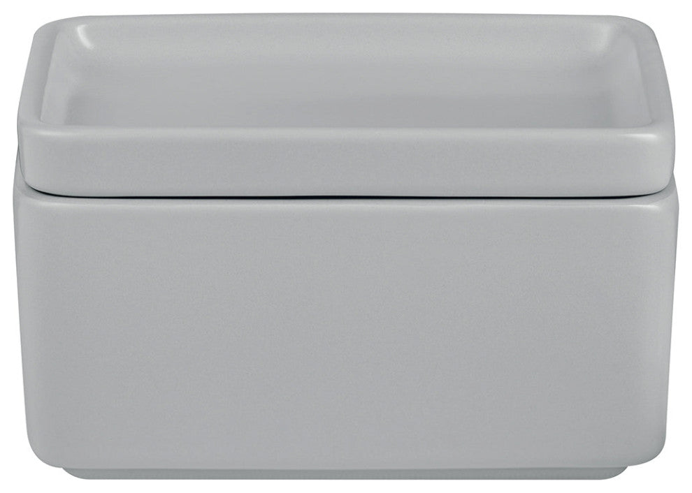 Pilar Butter Dish/Condiment Or Snack Server, Mirage Gray