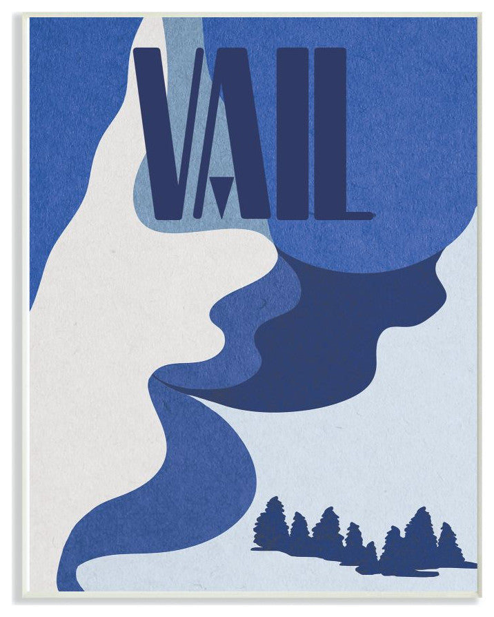 Vail Abstract Blue Mountain Design, 12"x18"