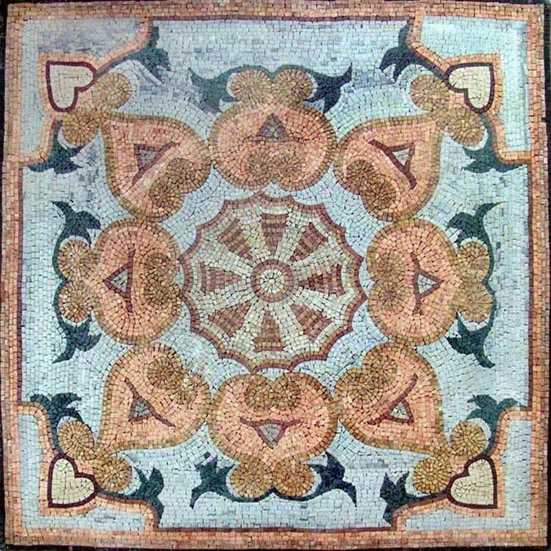 Geometric Mosaic Panel, Nami, 31"x31"