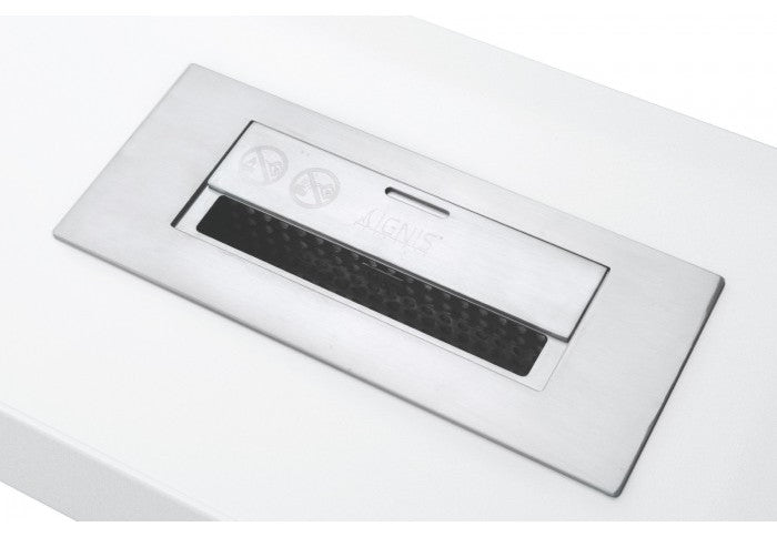 White See-Through Ventless Fireplace - Tectum White | Ignis