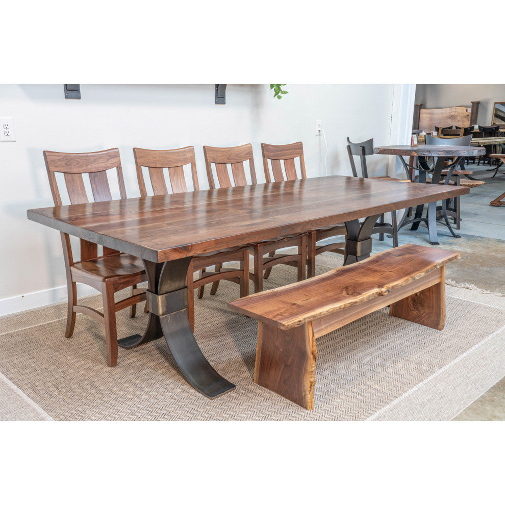 Beckett Modern Walnut Dining Table, 42"x144"