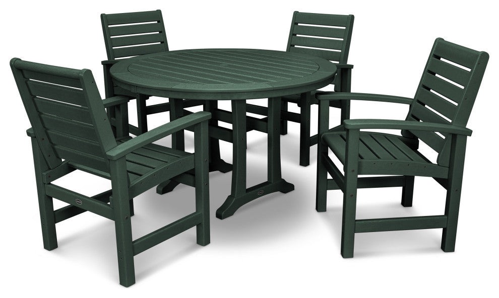 POLYWOOD Signature 5-Piece Nautical Trestle Dining Set