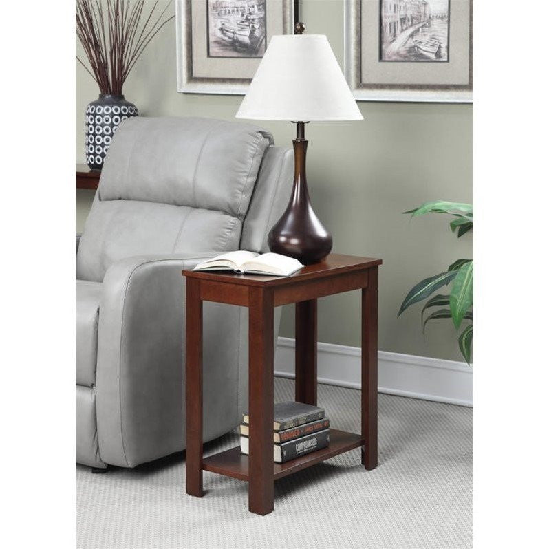 Designs2Go Baja Chairside End Table in Espresso Mahogany Wood Finish