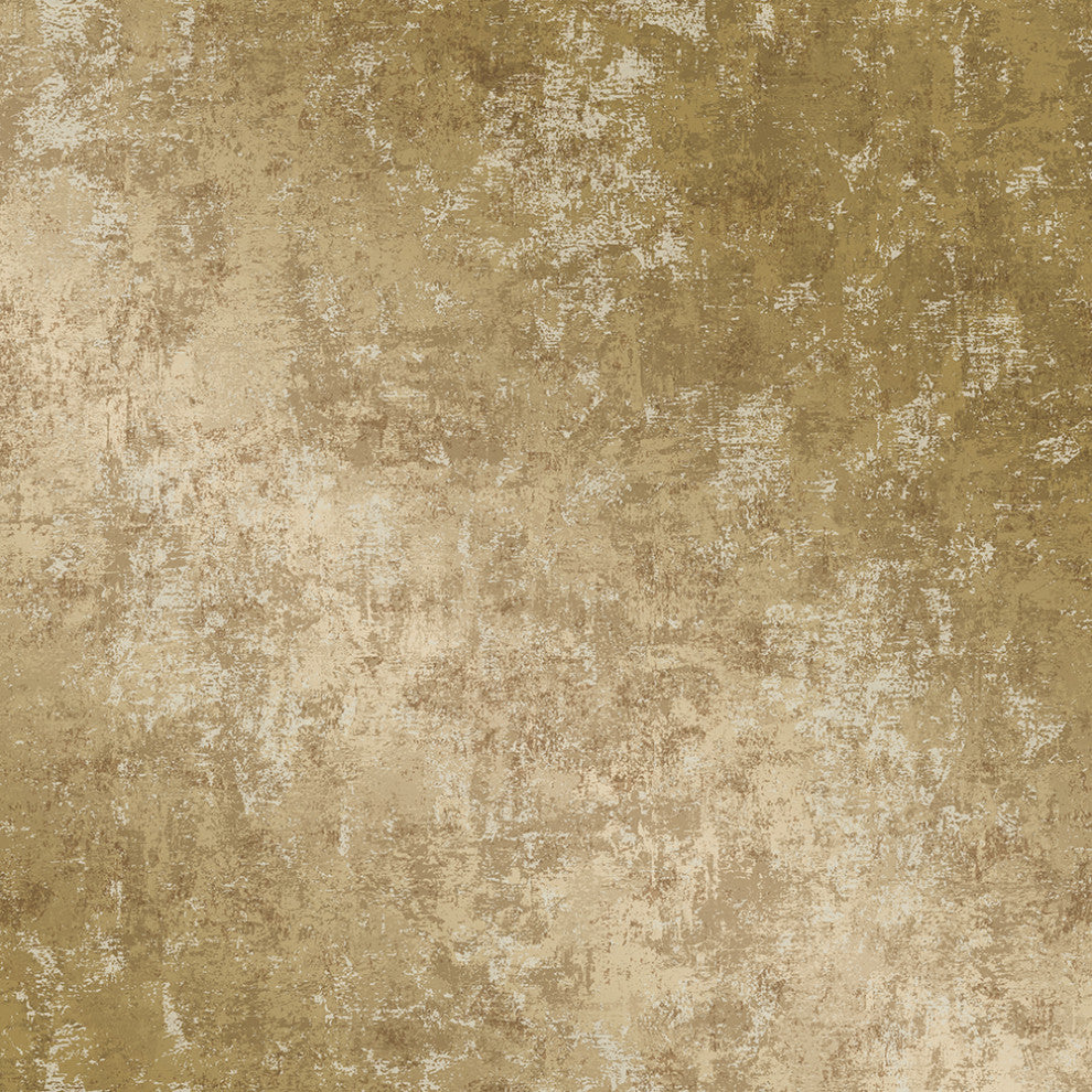 Distressed Gold Leaf Peel and Stick Wallpaper, Sample