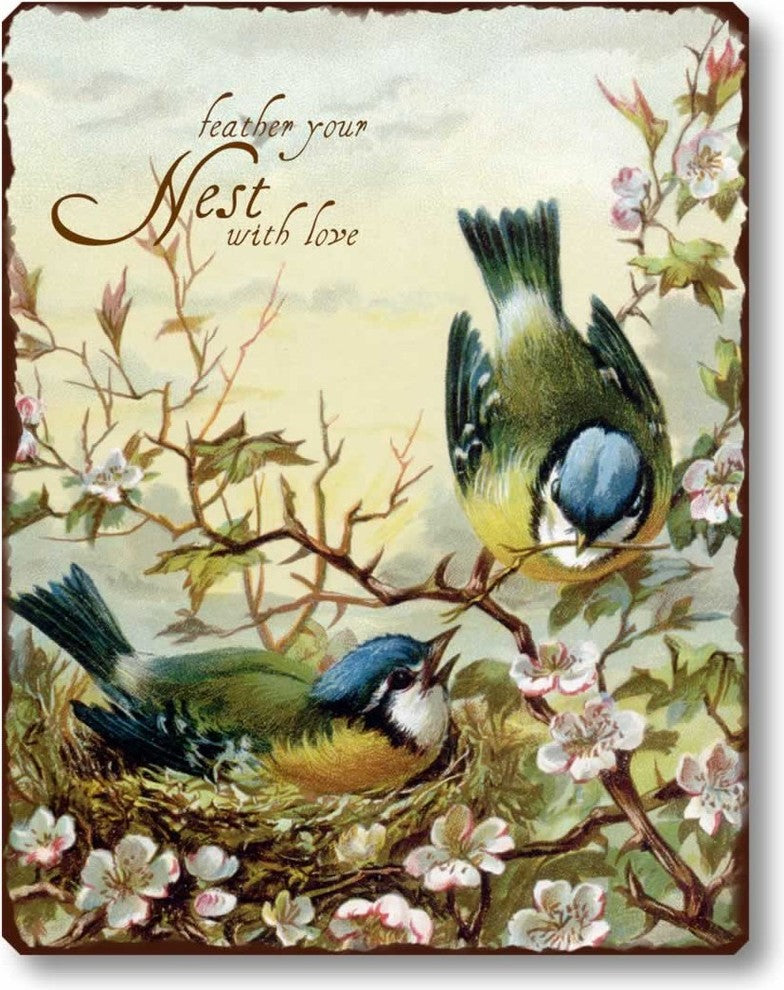 Victorian Birds Nesting Sign