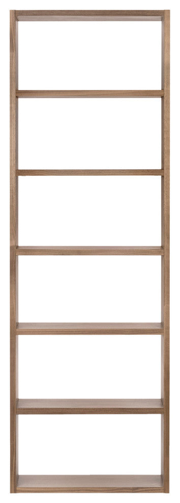 Block Modern Tall Modular Display Shelves, Natural Walnut