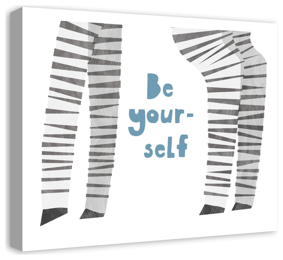 Be Yourself Zebra 24x20 Canvas Wall Art