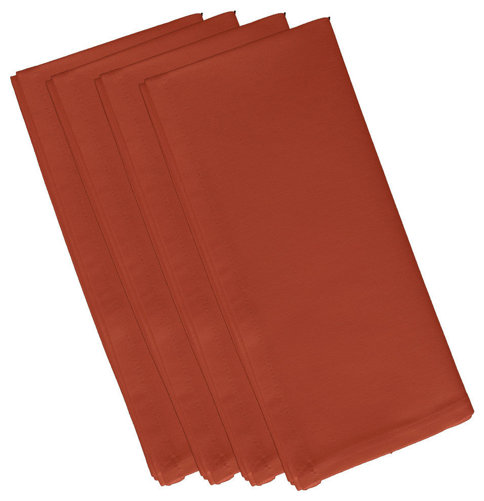 Solid Print Napkin, Rust, Set of 4