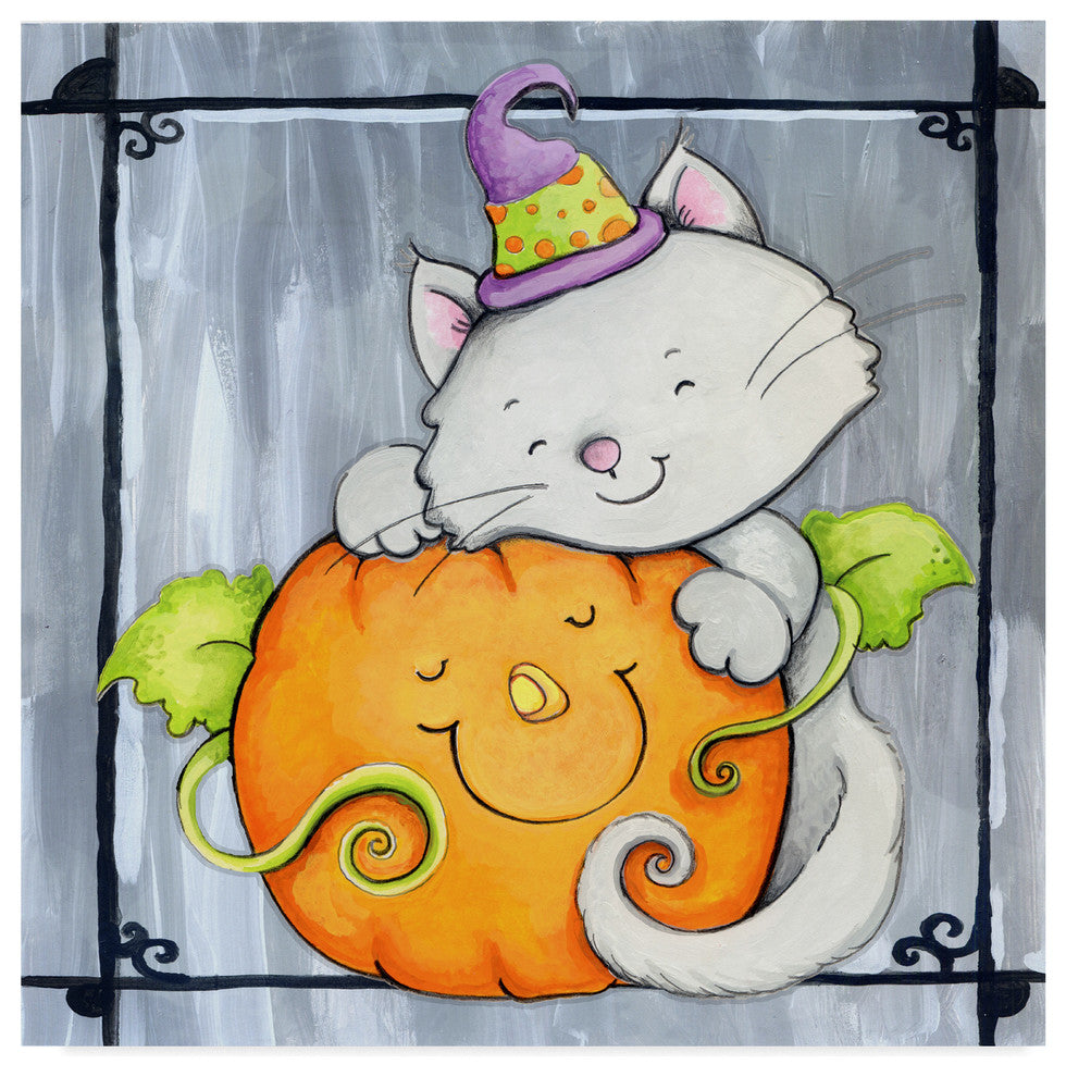 Valarie Wade 'Pumpkin Hugs' Canvas Art, 35"x35"