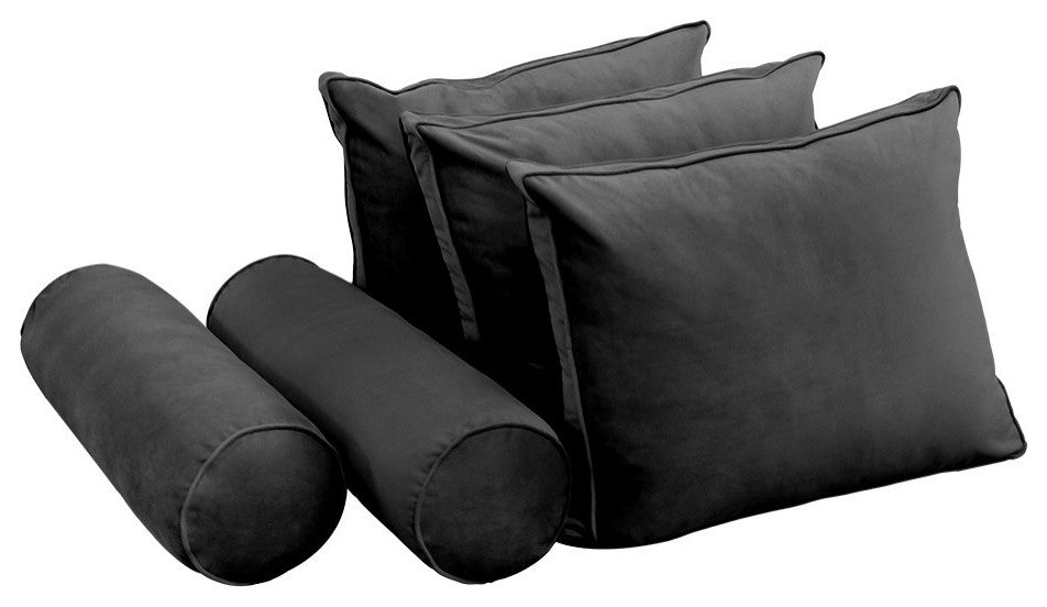 Style V3 Full Pipe Trim Velvet Indoor Daybed Mattress Pillow Complete