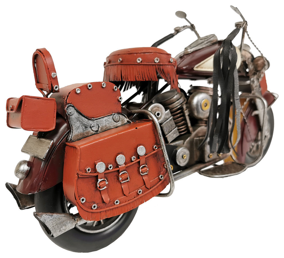Burgundy Motorcycle Metal Model
