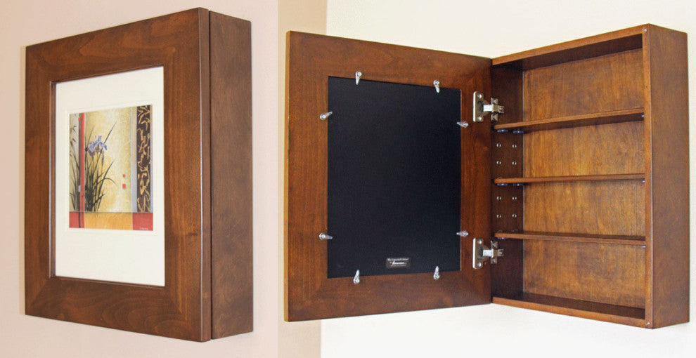 Wall-Mount Picture Perfect Medicine Cabinet, Caramel