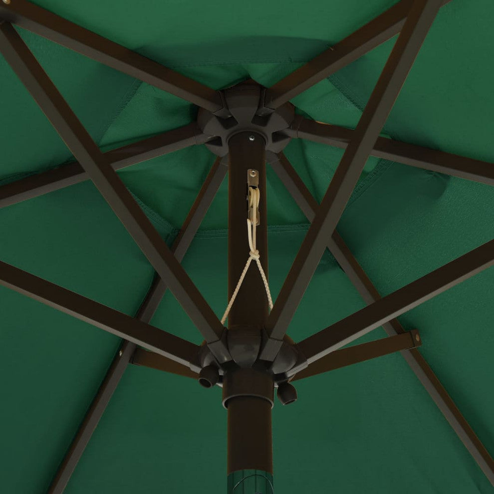 vidaXL Garden Parasol Patio Sunshade Sunshade with LED Lights Green Al