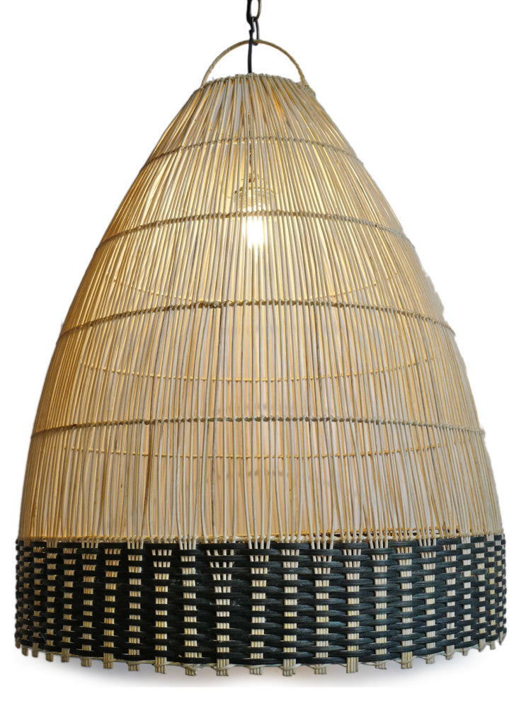 Wicker Tux Weave Lantern Large