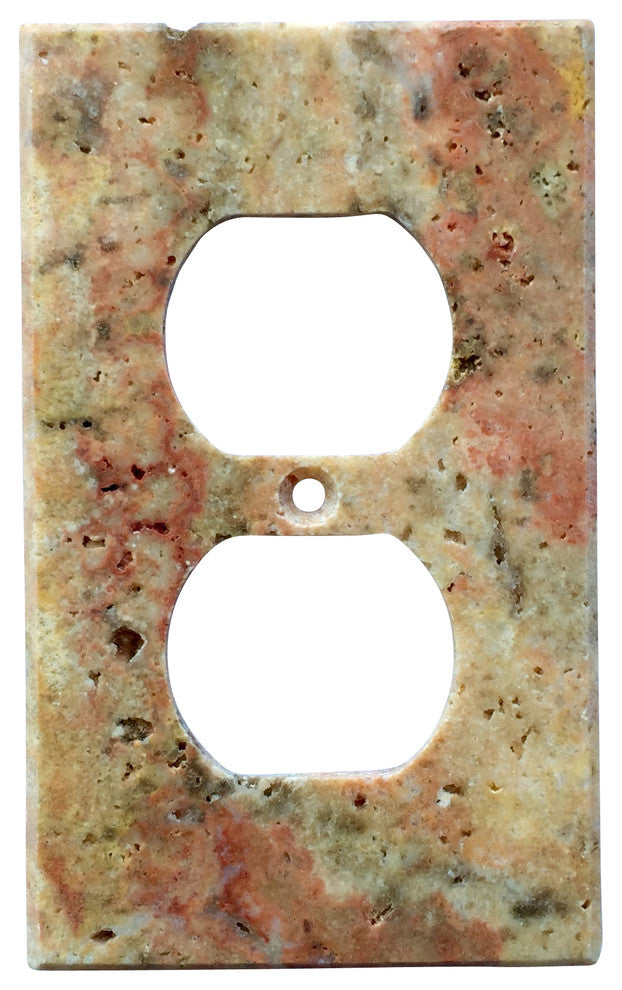 Scabos Travertine Switch Plate Cover Duplex, 2.75"x4.5"