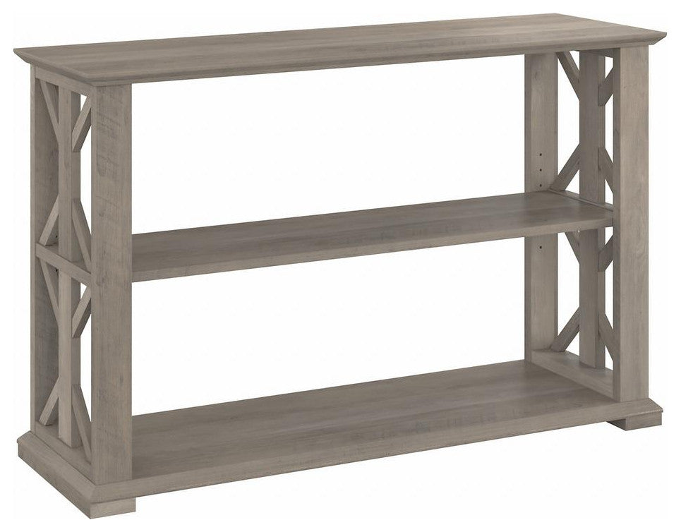 Bush Furniture Homestead Console Table with Shelves, Driftwood Gray