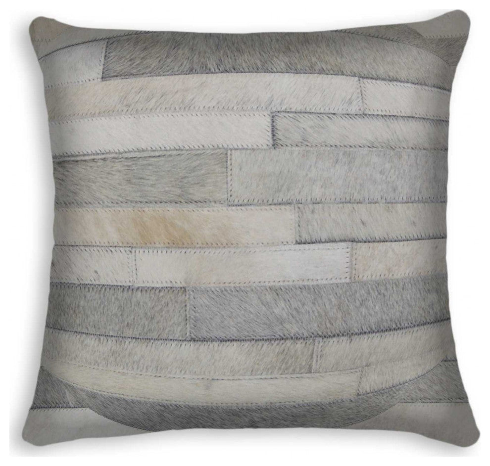 18"x18"x5" Gray Pillow, Horizontal