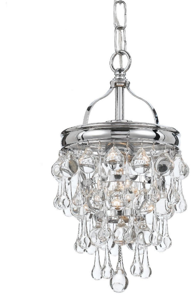 Crystorama Lighting Group 131 Calypso 7"W Crystal Mini Pendant - Polis