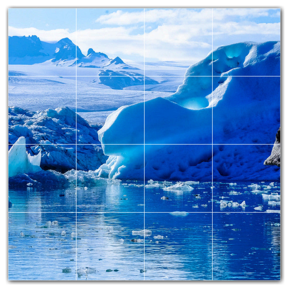 Glacier Ceramic Tile Wall Mural Hz500728-44xl. 48" X 48"