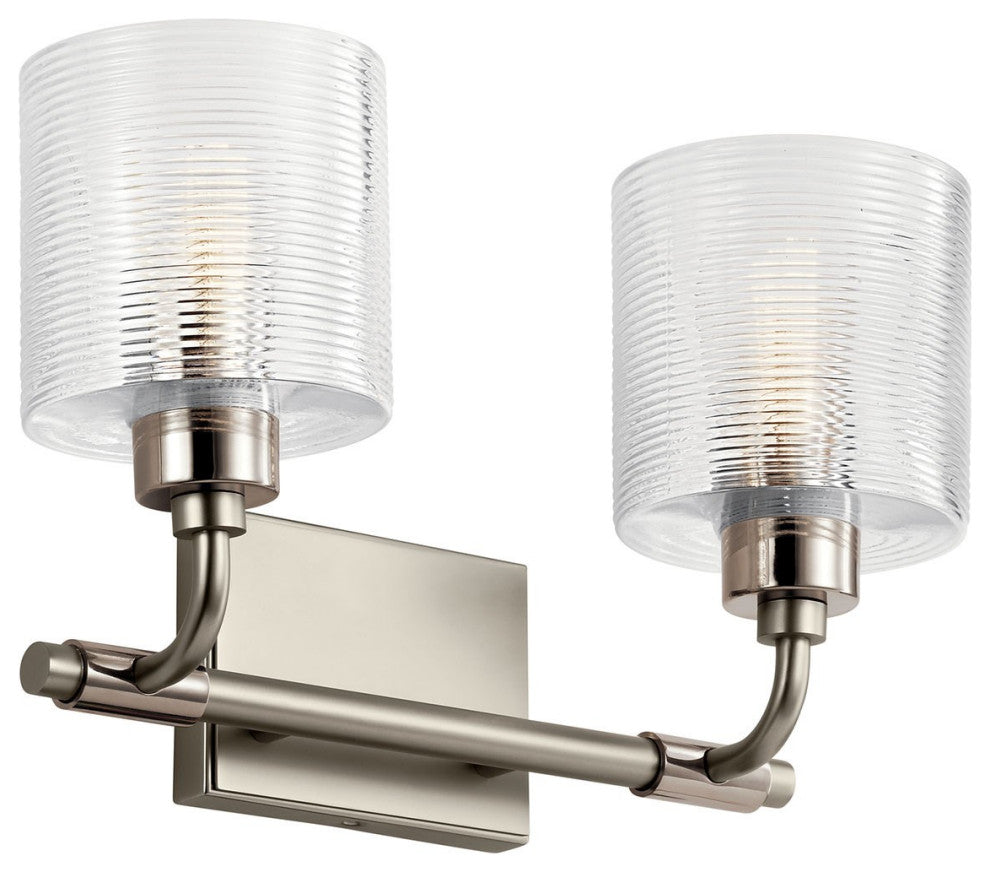 Harvan Two Light Bath, Satin Nickel