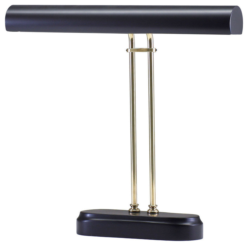 Digital Piano Lamp, Black and Brass