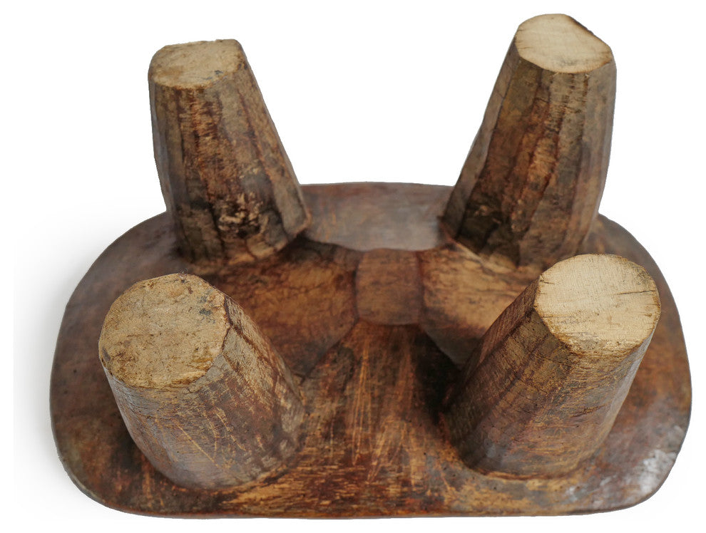 Consigned Lobi Wood Stool