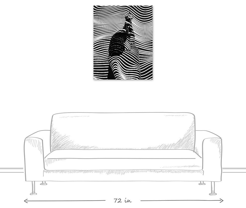 Abstract Zebra Woman 24x30 Canvas Wall Art